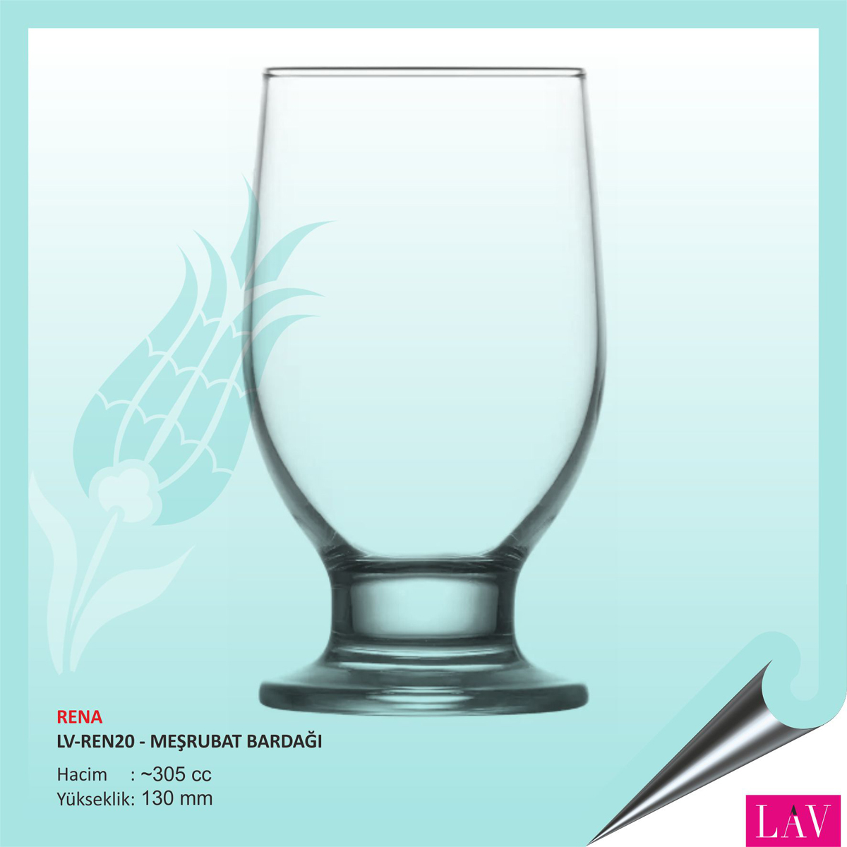 Baskılı Rena Meşrubat Bardağı 305 cc